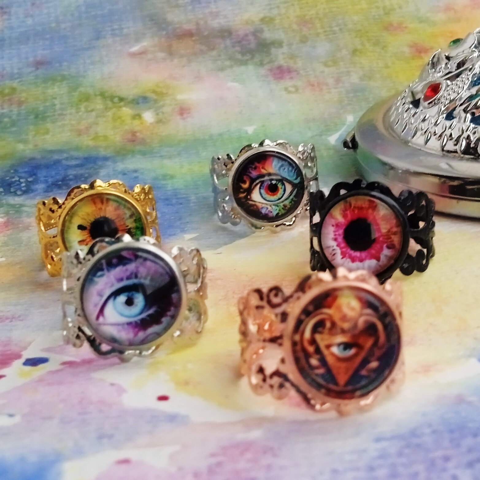 Набор колец, стекло