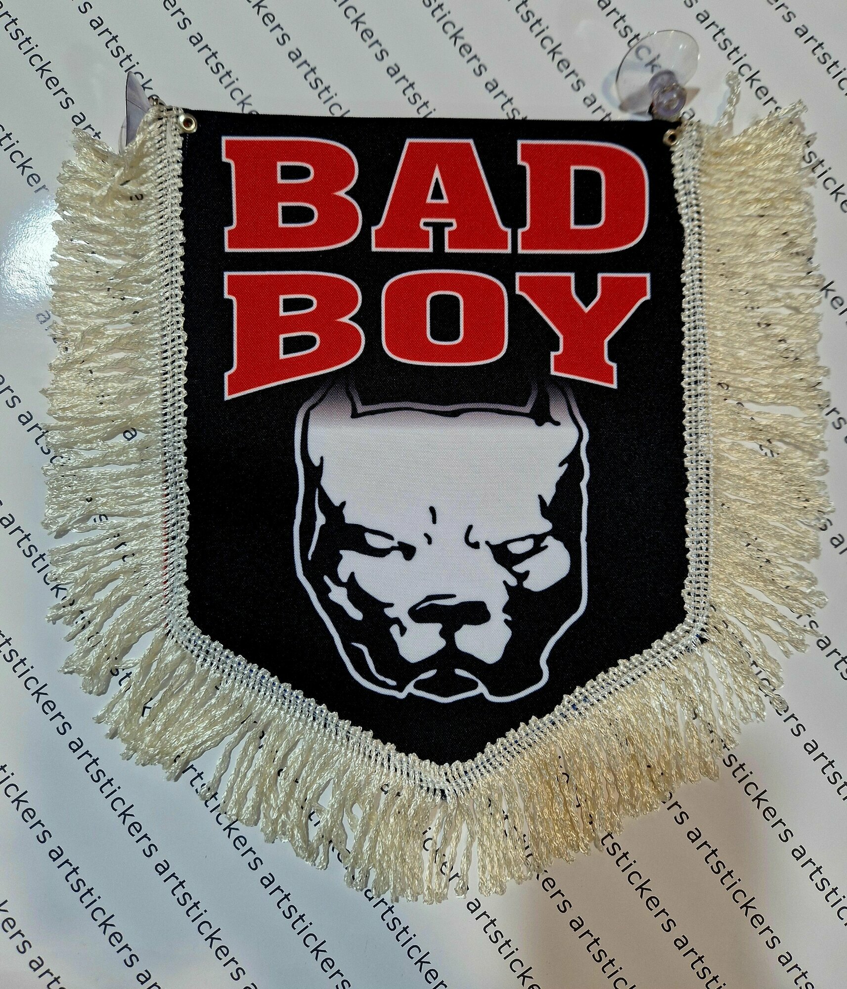 Вымпел Bad boy 20х25см, двусторонний на присоске, ткань, аксессуар для авто