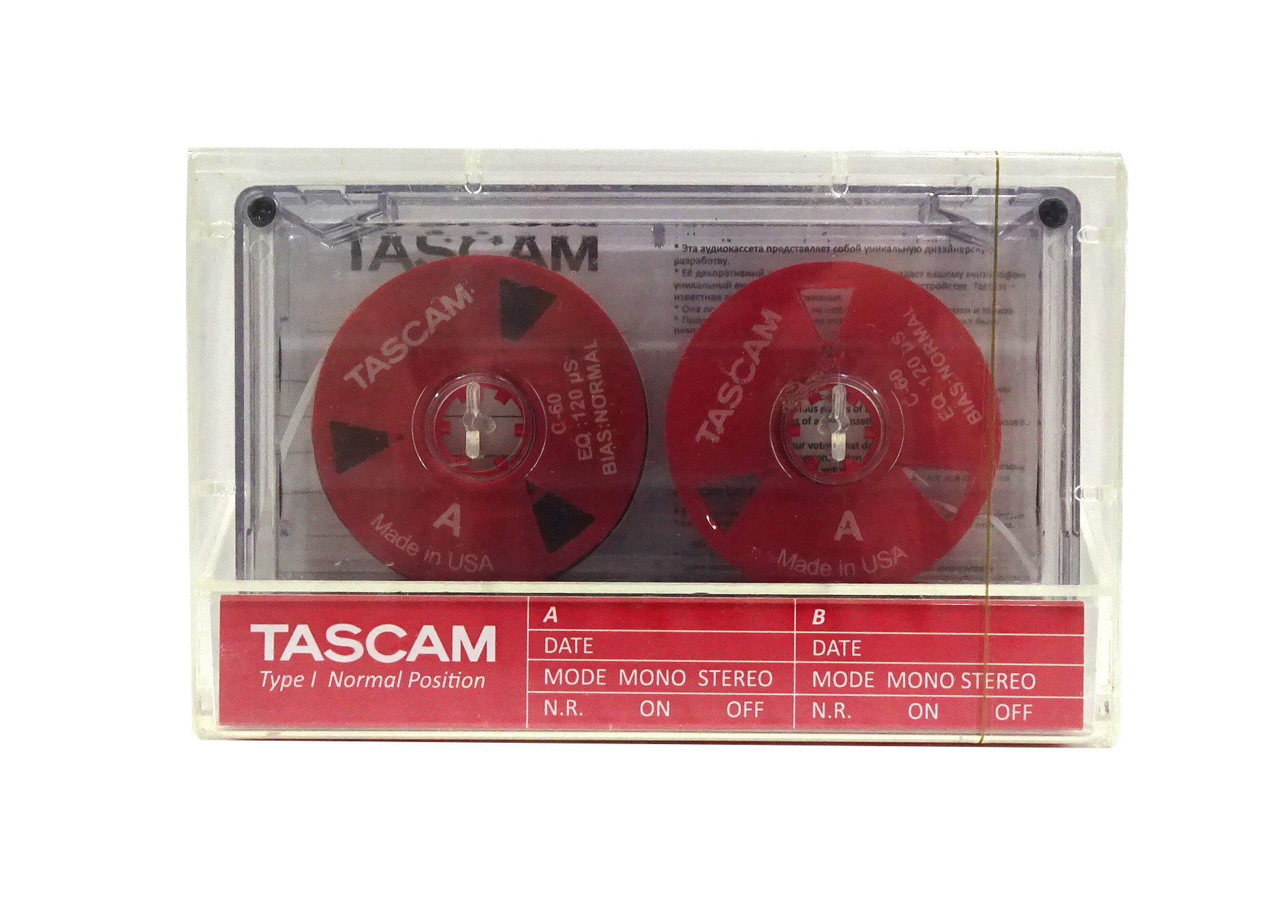 Аудиокассета "TASCAM с красными катушками