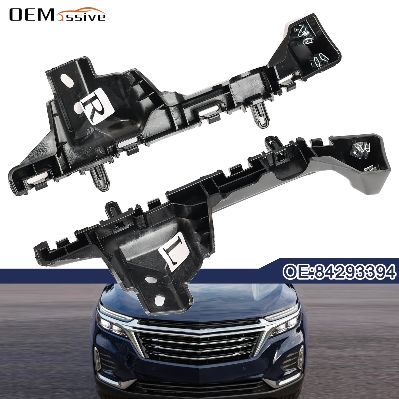 Для Chevy Equinox 2018 2019 2020 2021 2022, кронштейны для крепления переднего бампера автомобиля, проставка, левая и правая пара, поддержка крепления на боковую балку