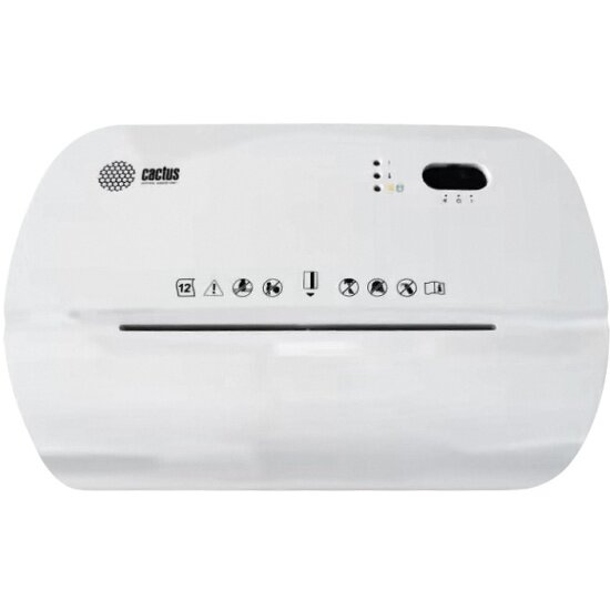 Шредер Cactus CS-SH-K4 белый (секр. P-4)/фрагменты/12лист./17лтр./скрепки/скобы/пл. карты