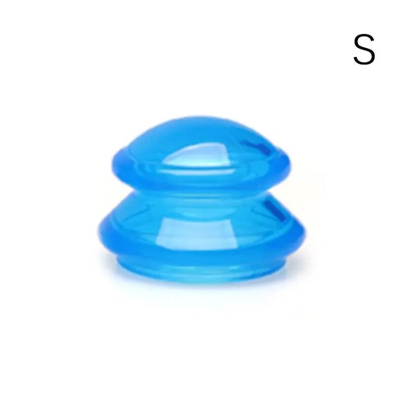 Силиконовые вакуумные банки YOVIP для массажа Blue S