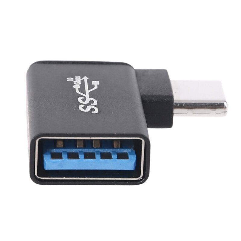 Алюминиевый Адаптер USB A 3.0 Женский на 90 Градусов 3.1 Type C Мужской Конвертер Подходит для Смартфонов Планшетов ФлэшНакопителей Клавиатуры