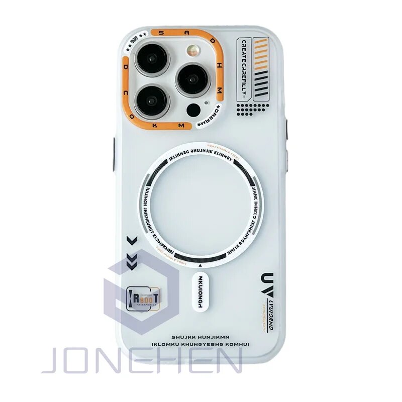 Модный противоударный силиконовый чехол-бампер с этикеткой для White M1 CC, For iPhone16 Pro Max