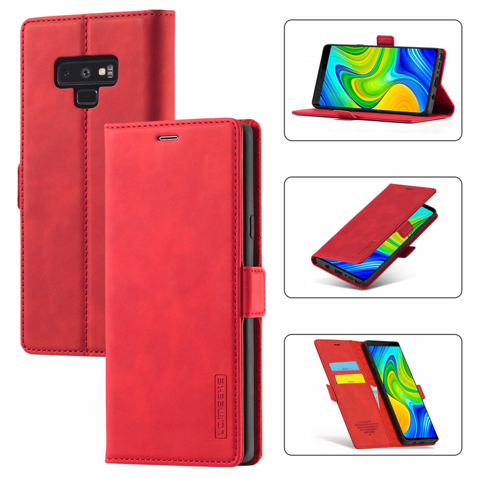 Кожаный книжка чехол LCIMEEKE / MyPads для Samsung Galaxy Note 9 (Самсунг Галакси Ноте 9) с магнитной застежкой и защитой от ударов