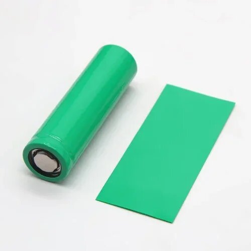 Термоусадочная трубка ПВХ для аккумуляторов 18650/26650/21700 Green, 20pieces, 21700 Film