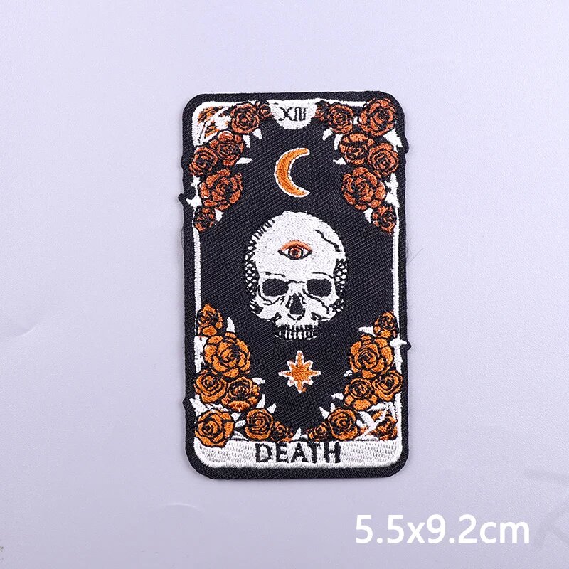 Вышитые патчи Demon Tarot pulaqi Черный, PE9423CT