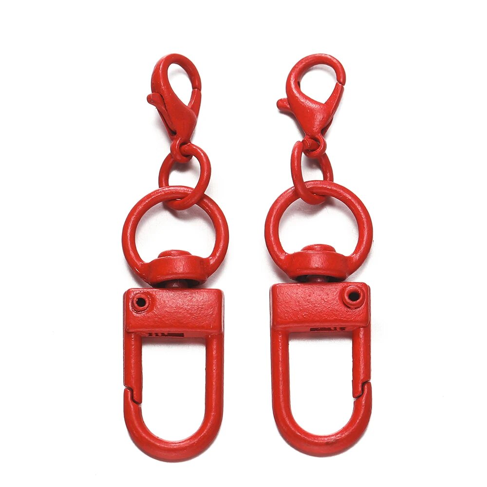 Металлические застежки-карабины 10 шт. Красный, Red