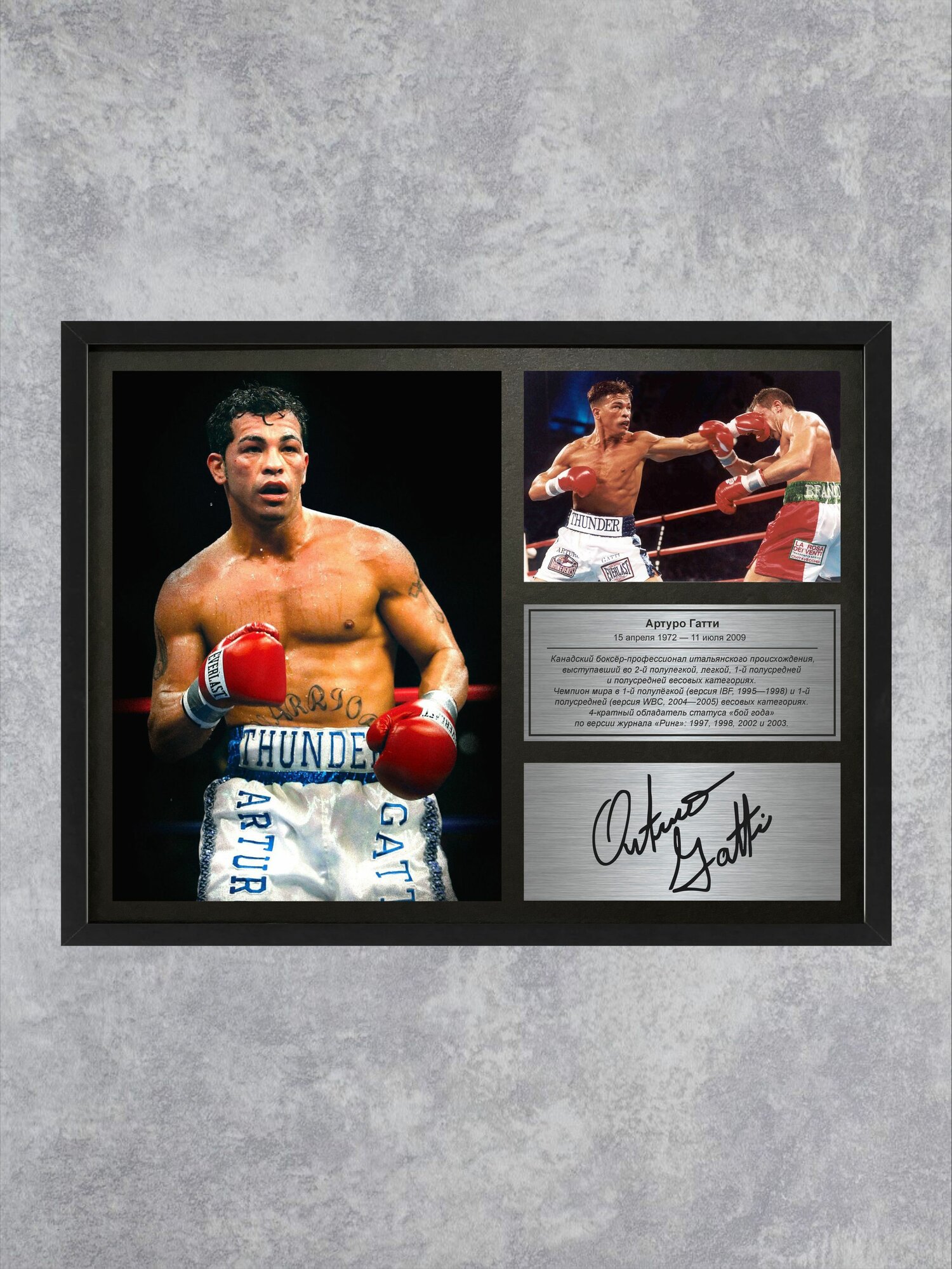 Артуро Гатти Картина интерьерная с автографом