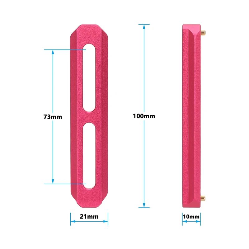 CAMVATE Стандартная рельса НАТО 50/70/100 мм Розовый, 3.9inch Red