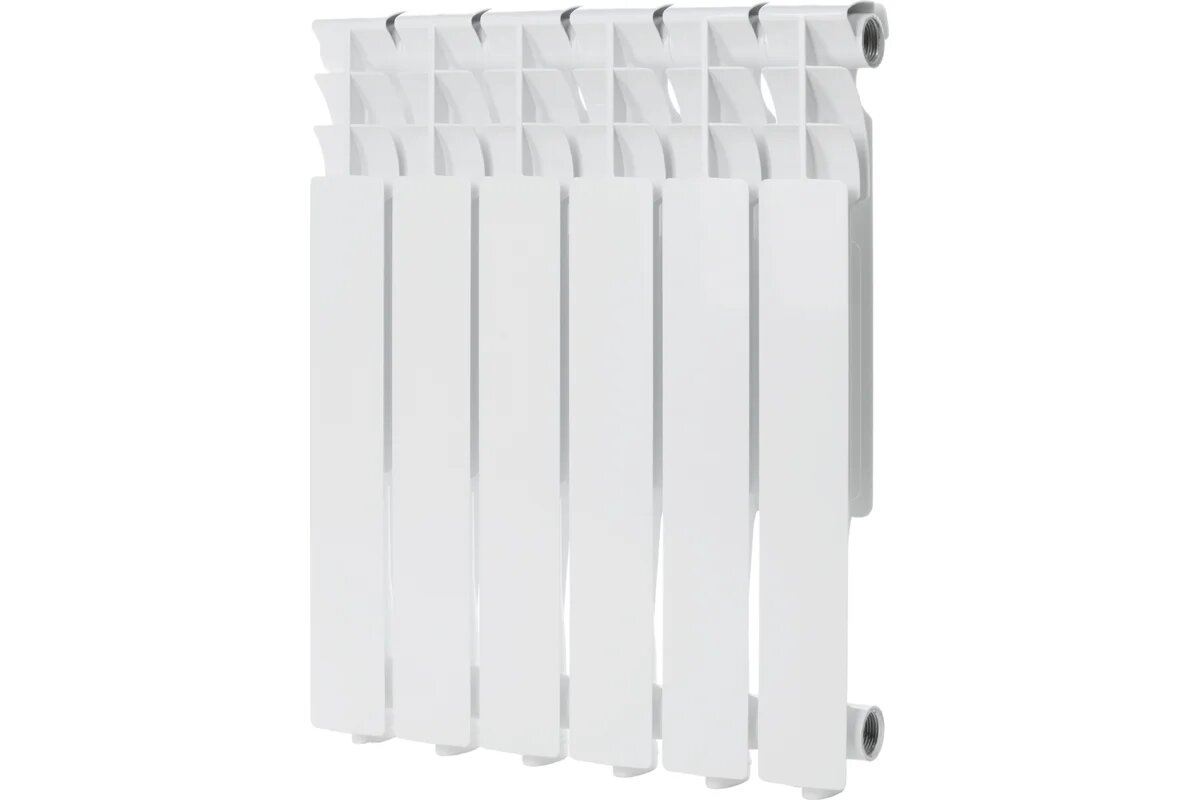 Радиатор алюминиевый OASIS ECO 500/80/6 секционный, белый, настенный