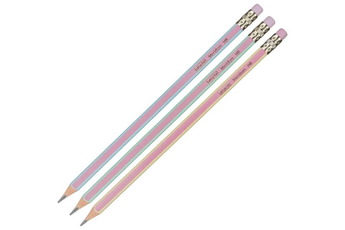 Attache Meridian HB чернографитный карандаш, заточенный с ластиком, 1181819, 1 шт