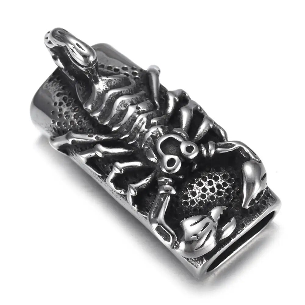 Бусины EMBLAASK нержавеющая сталь череп животные для браслетов Scorpion