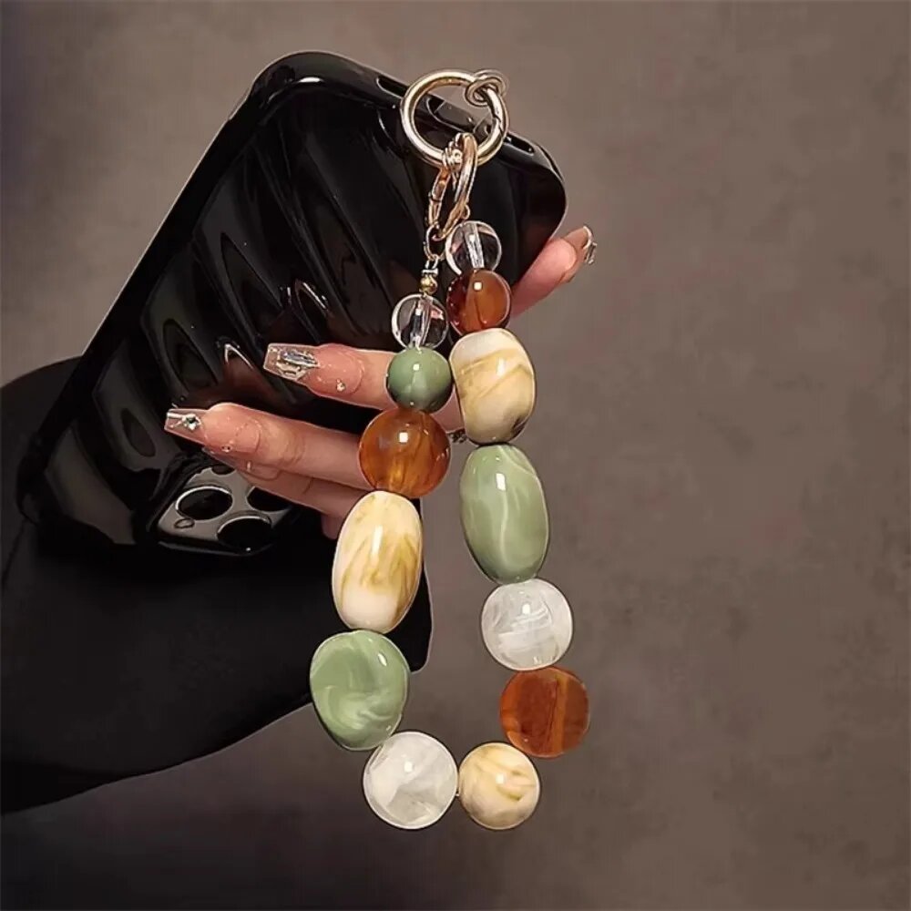 Новый Корейский Ретро Чужой браслет из бисера Ремешок для телефона Очаровательная цепочка Узел Ремешок для мобильного телефона Брелок Сумка Наушники Подвеска Аксессуары