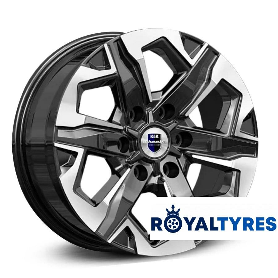 Литой колесный диск КиК Тейт (КС1050) 7,5R17 6*139,7 ET38 d67,1 Алмаз черный