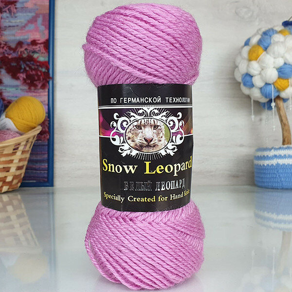 Пряжа Color City белый леопард 925 фуксия (5 мотков)