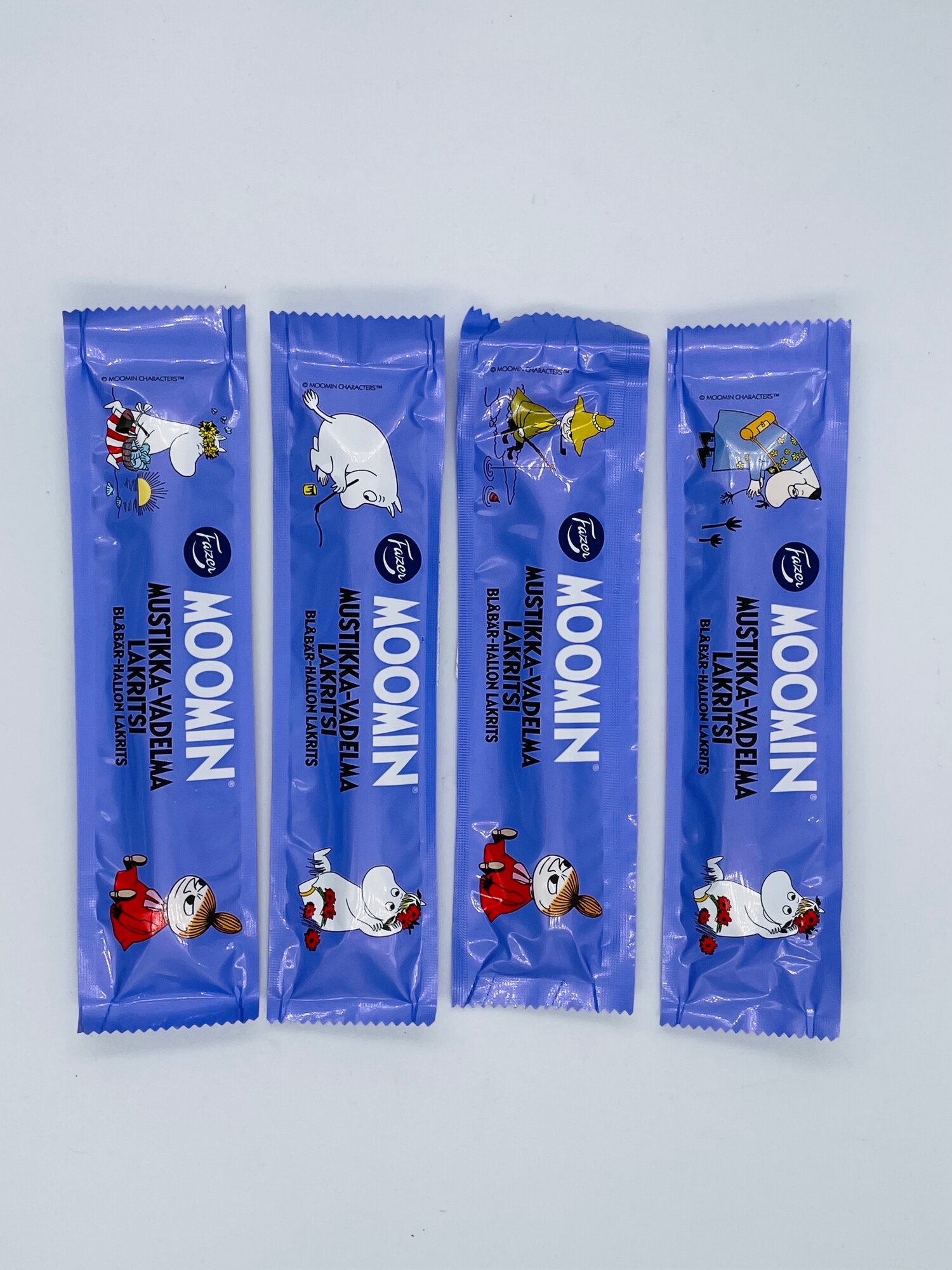 Жевательный мармелад Fazer Moomin чернично-малиновая лакрица ( 20 г х 4) 80 г (Из Финляндии)