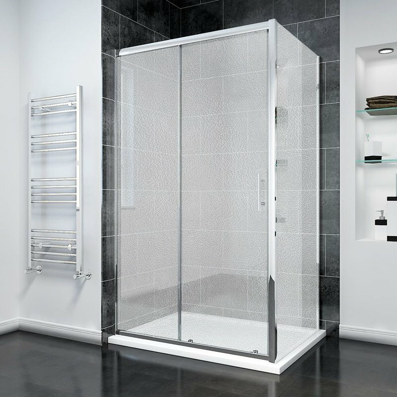 Душевой уголок Veconi Rovigo RV-055 140х90 см, профиль хром, стекло текстурное pear