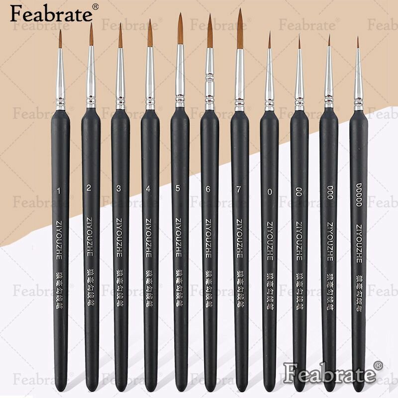 Ручка для рисования черная, набор 11 предметов для скетчинга и каллиграфии, художественная линер-ручка с тонким пером