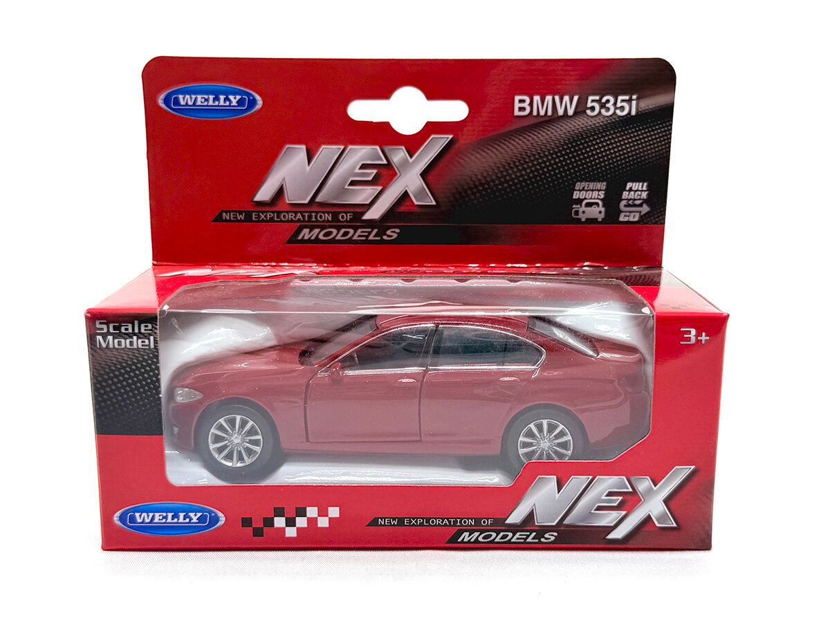 Машинка Welly BMW 535i (F10), красный, арт.43635W