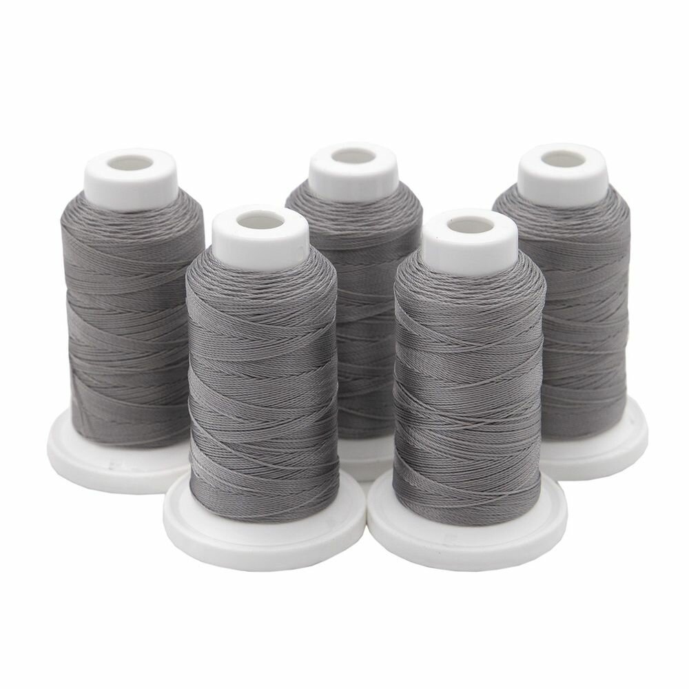 Швейные нитки Astra&Craft Филаментная 137 м, цвет 6144/367 светло-серый, 1 шт (420D/3)