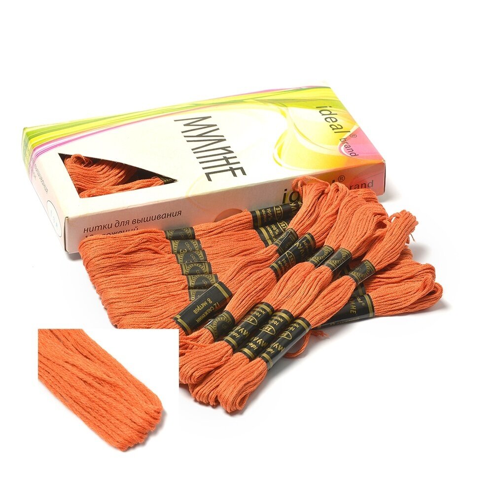 Нитки мулине IDEAL 100% хлопок, 24х8 м, цвет 387 (МУЛ. ТВ. IDEAL.387)