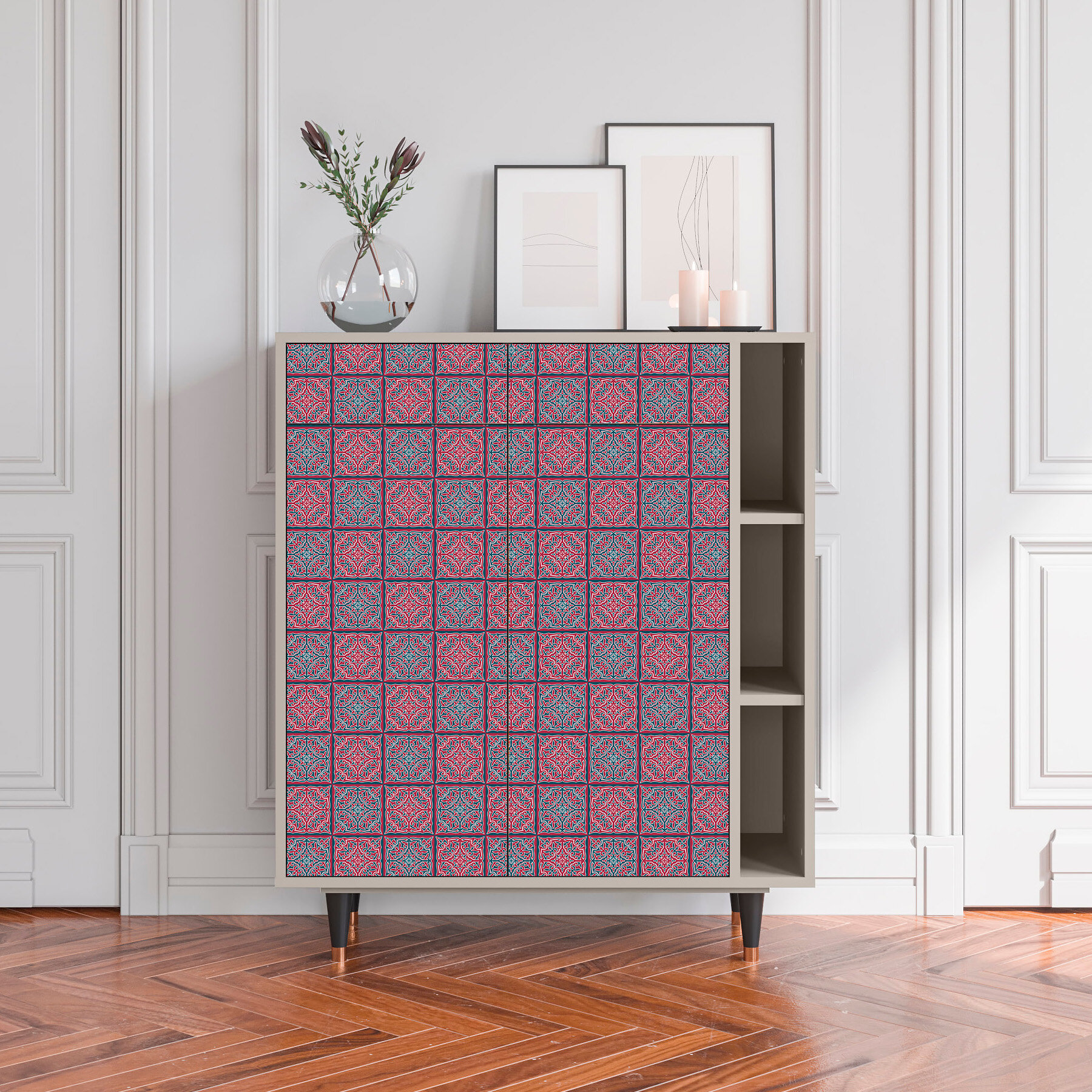 Комод - STORYZ - BS6 Riviera Mosaic, Размер - 94 x 110 x 41 см, Цвет корпуса - , Сатин