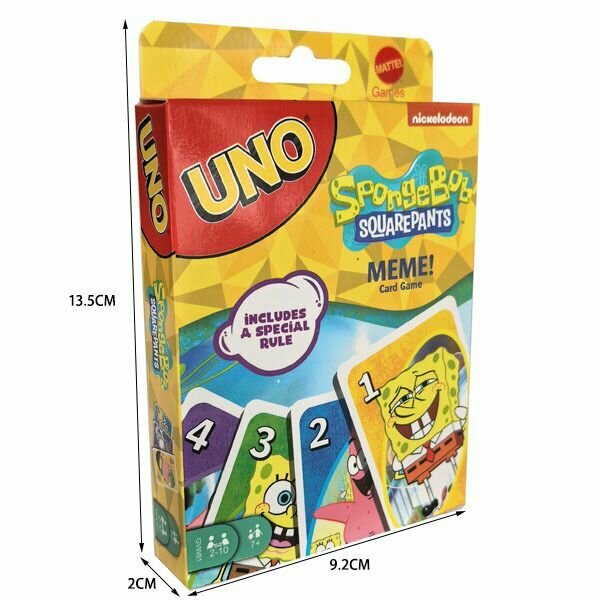 UNO SpongeBob, настольная карточная игра для всей семьи, веселая развлекательная игра 2-10 игроков, подарок детям и взрослым