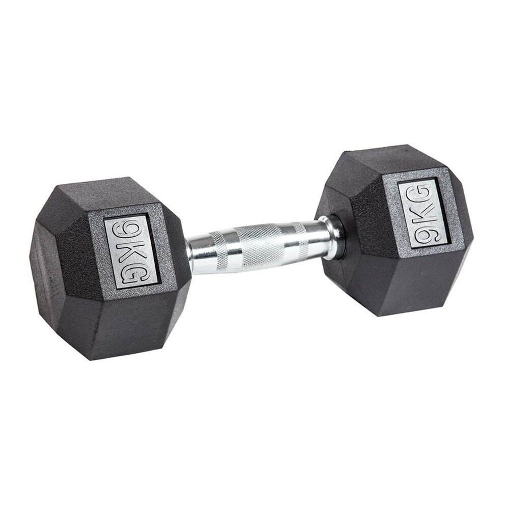 PROFI-FIT Гантель гексагональная обрезиненная PROFI-FIT 9 кг