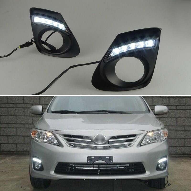 Светодиодные дневные ходовые огни применяется к Toyota Corolla E140 E150 Restyling 2010-2013