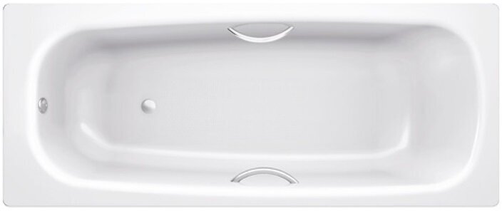Ванна стальная BLB UNIVERSAL Anatomica HG 150х70 белая, с отверстиями для ручек B50HTH001 (толстая сталь 3,5 мм)