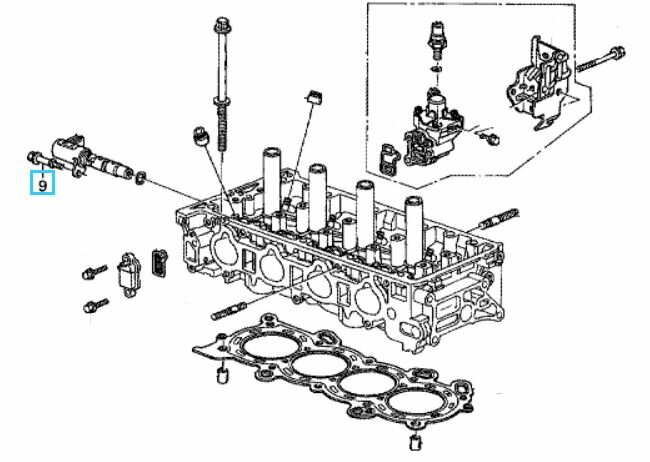 Болт крепления электромагнитного клапана VTC; Артикул Honda: 15835PNA003 (Оригинал)