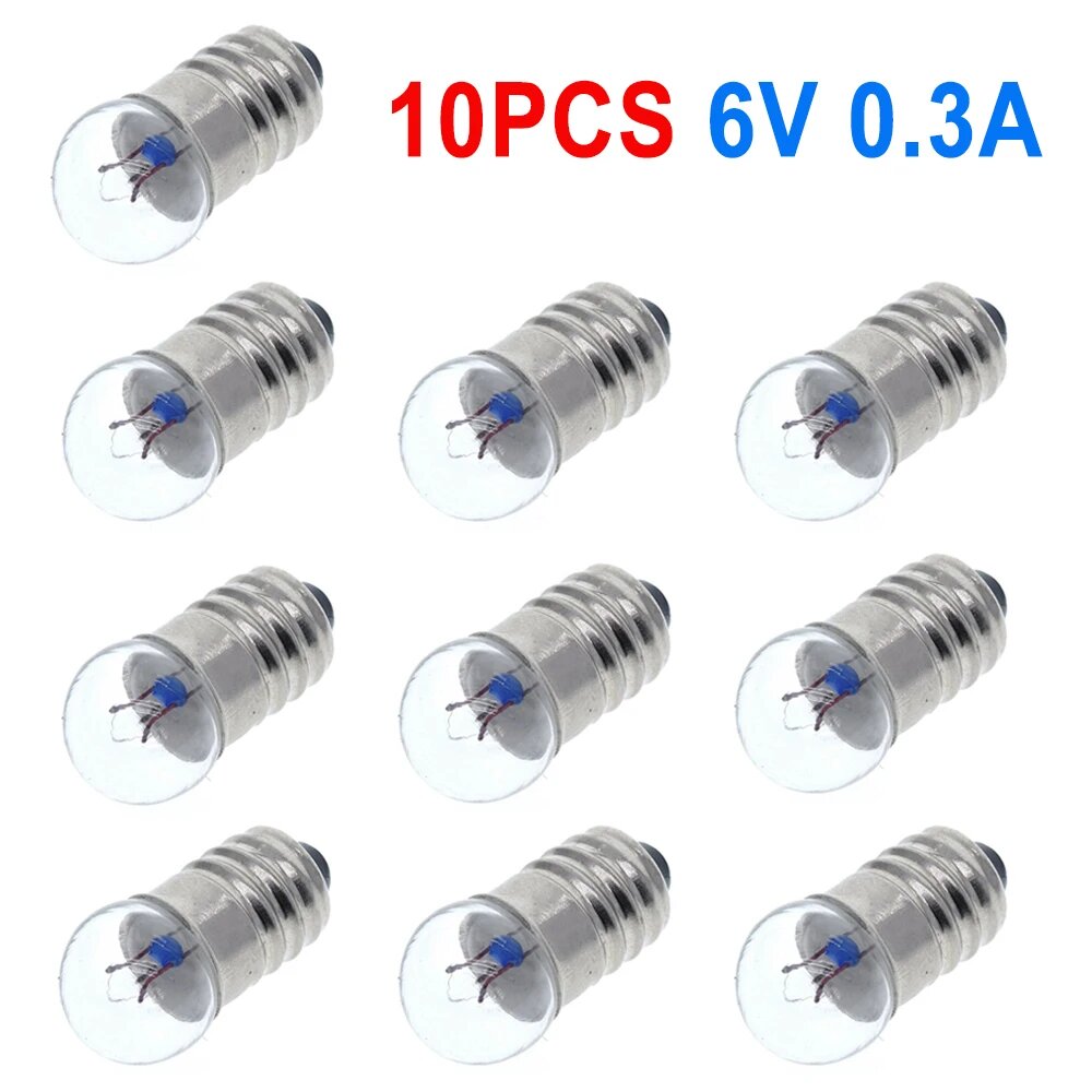 Лампы накаливания TZT для экспериментов 10PCS 6V 0.3A