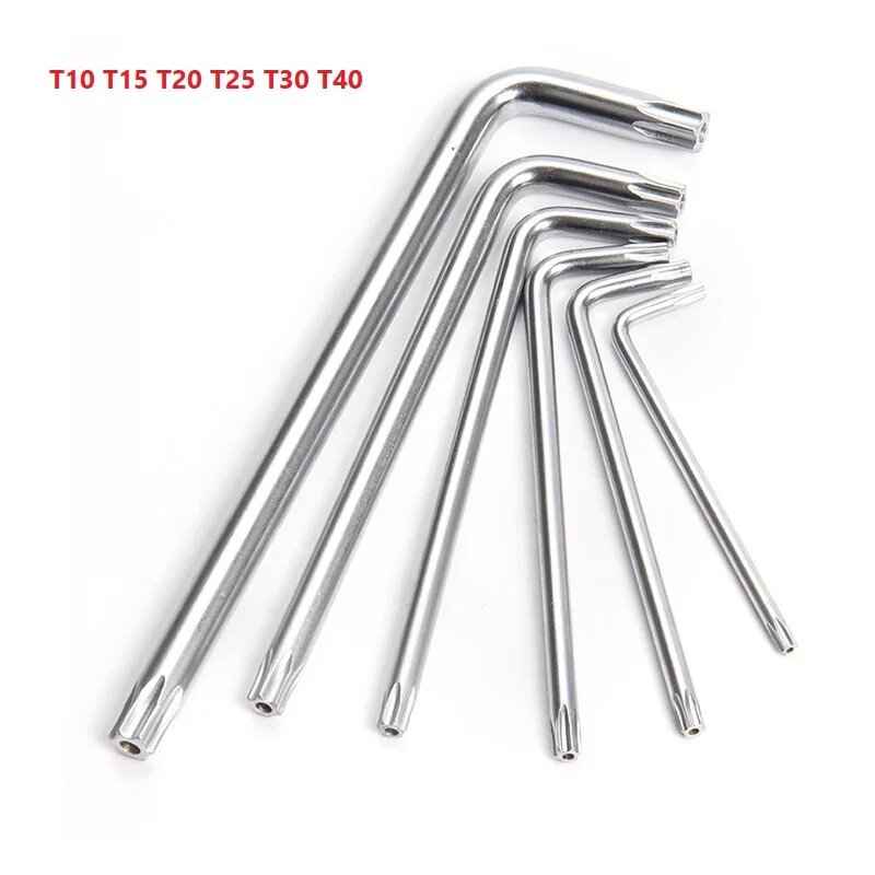 Шестигранные ключи Torx T10 T15 T20 T25 T30 T40 из хромованадиевой стали T10-(3pcs)