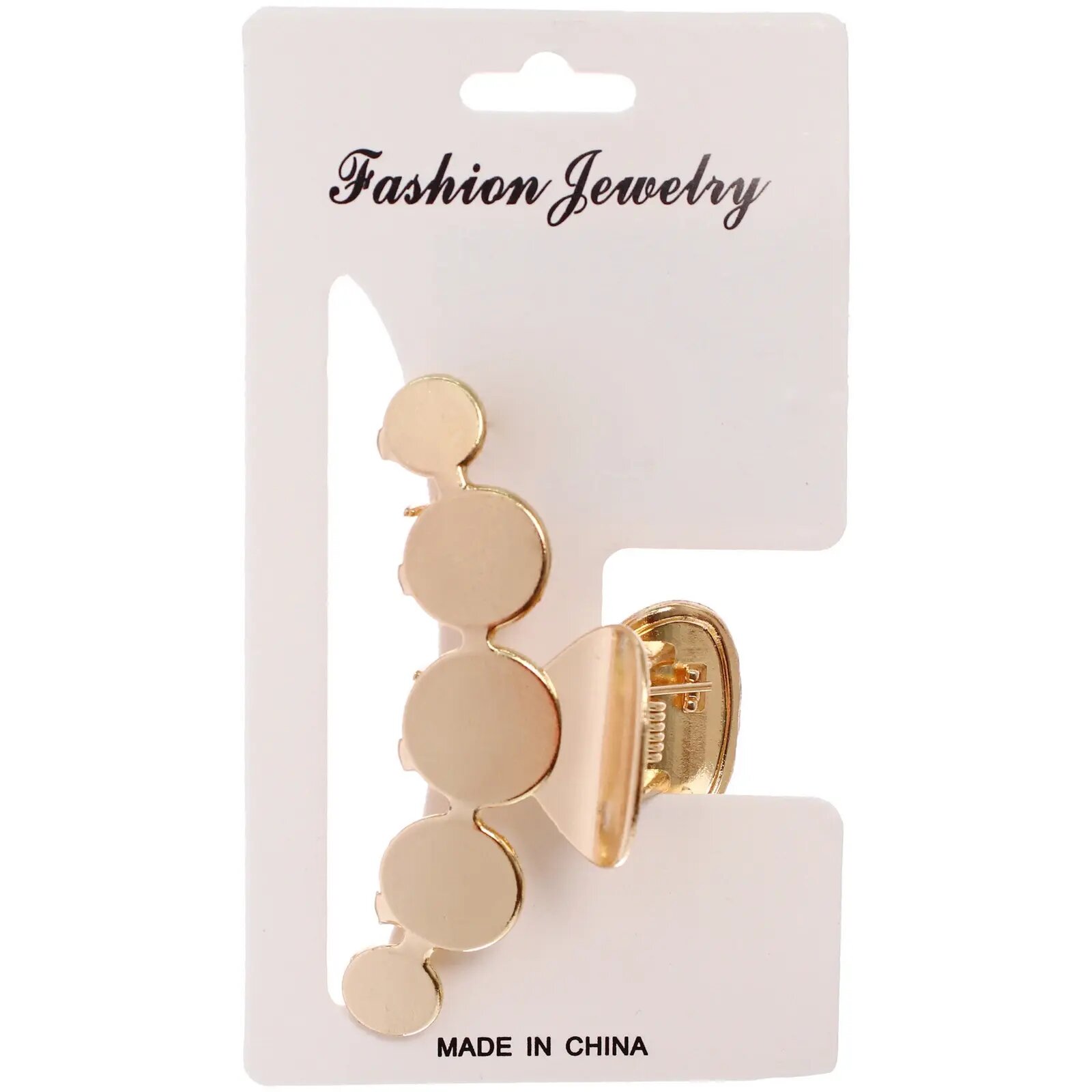 Заколка-краб для волос 6см, цвет серебро/золото, удобная фиксация