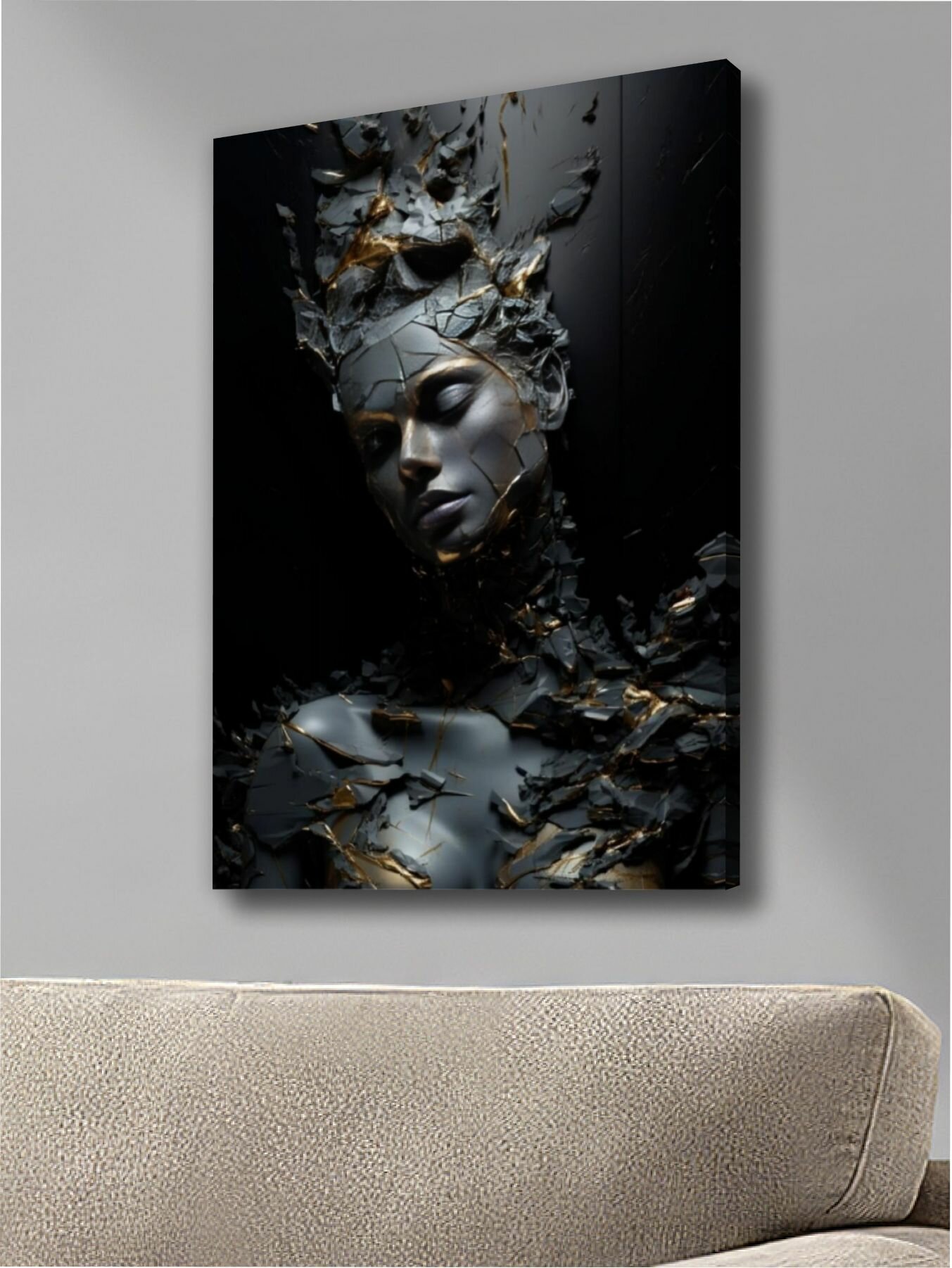 Картина Золотая суть 50х70 см на стену 1 шт.