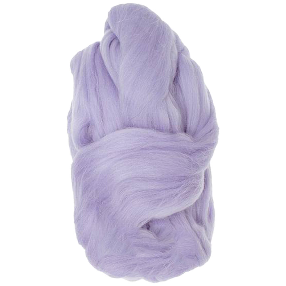 Пряжа для вязания Камтекс Лента для валяния 072 лаванда 50 гр/2 м 100% полутонкая шерсть