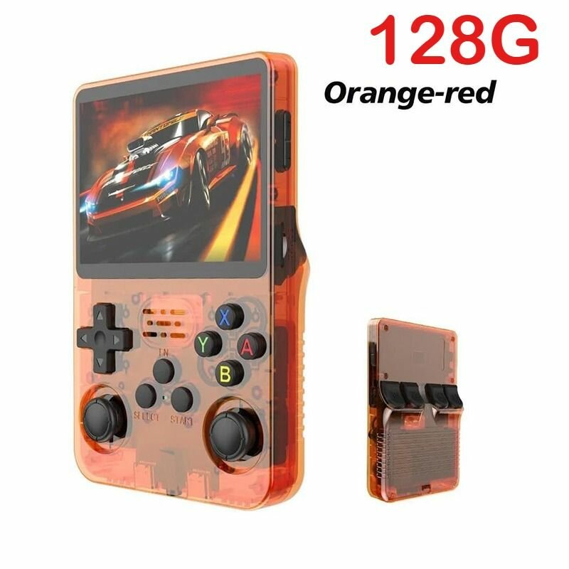 Retro Кабельная консоль видеоигр R36S Двойная система 3.5 - дюймовый IPS экран Портативный портативный видеоплеер 64G/128G Дополнительно