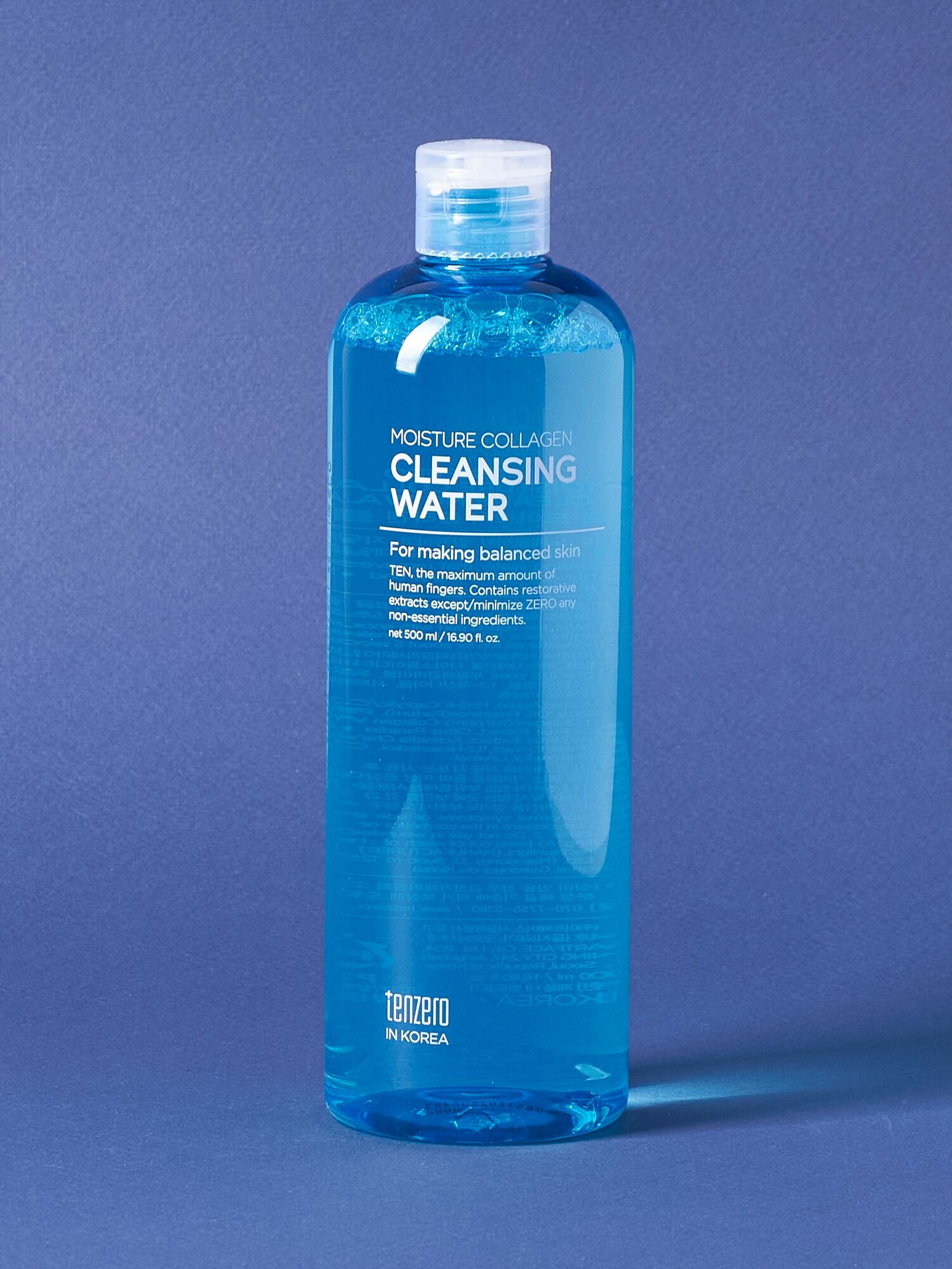 TENZERO Мицеллярная очищающая вода с коллагеном 500мл Moisture Collagen Cleansing Water