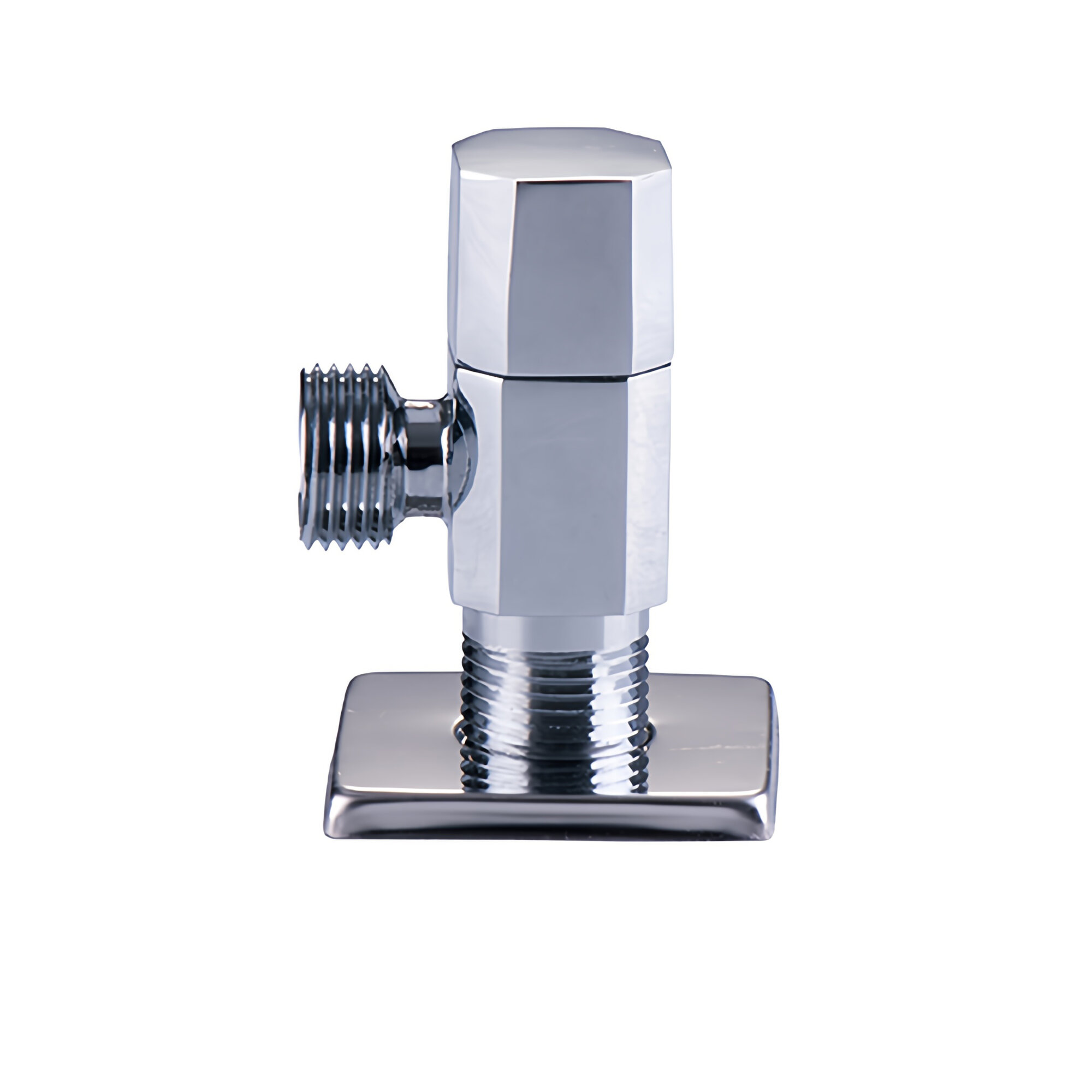 Угловой кран VIEIR VER36, латунь, для воды, 1/2", муфтовый, белый