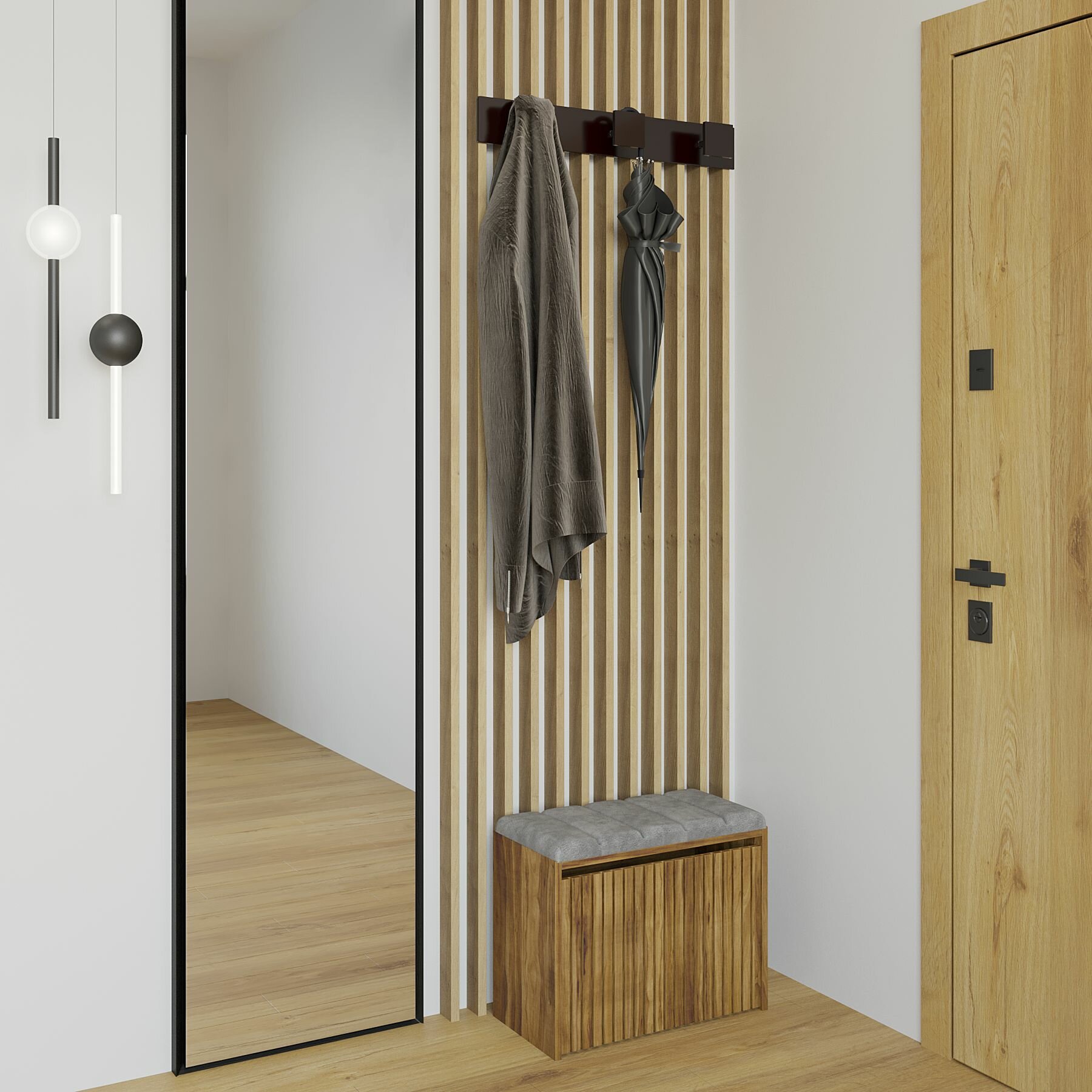 Обувница с мягким сиденьем Лори, 52,3х24х45 см, Вотан/Вотан