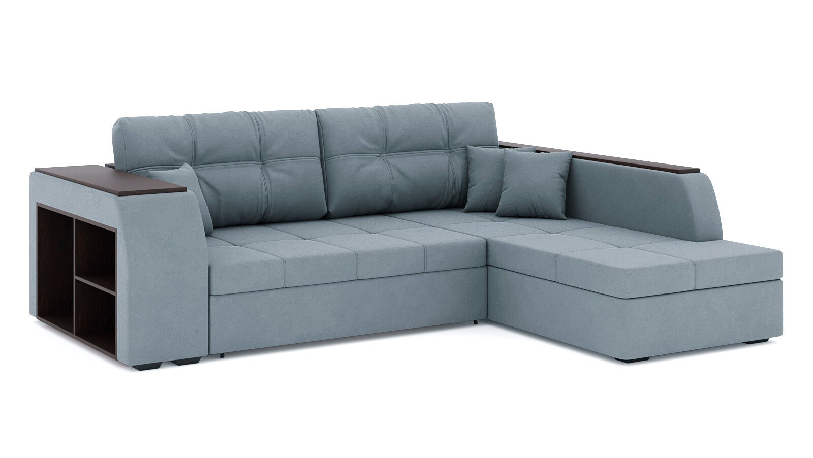 Угловой диван "Брюссель", механизм дельфин, велюр Зара Маус 12