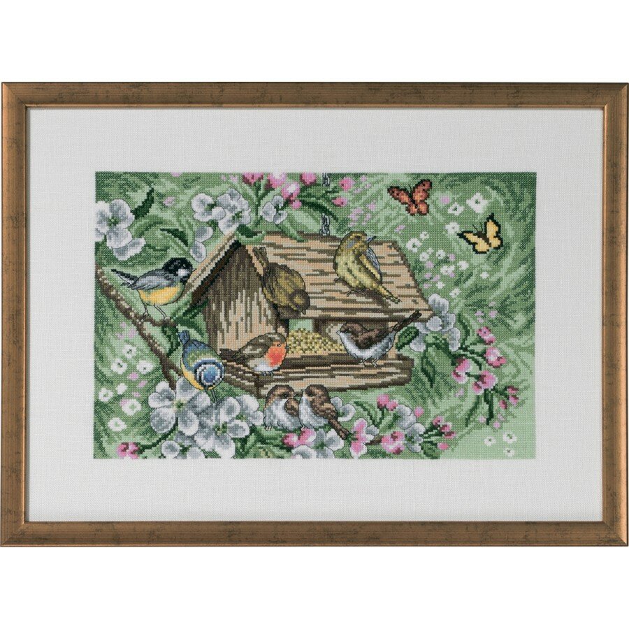 Набор для вышивания Скворечник в саду 47 х 34 см PERMIN 70-9395