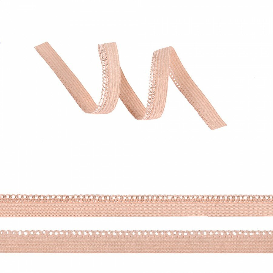 Резинка TBY бельевая (ажурная) 10мм RB03185S цв. S185 серебристый пион уп.100м