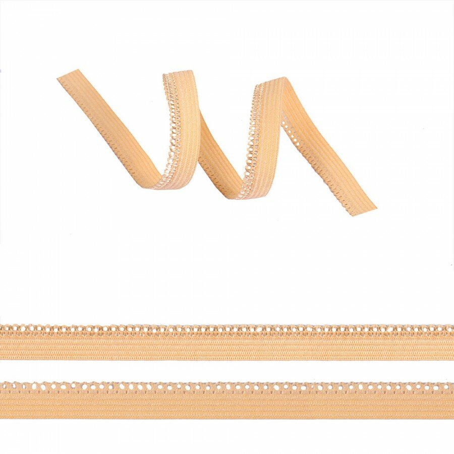 Резинка TBY бельевая (ажурная) 10мм RB03180S цв. S180 бежевый песочный уп.100м