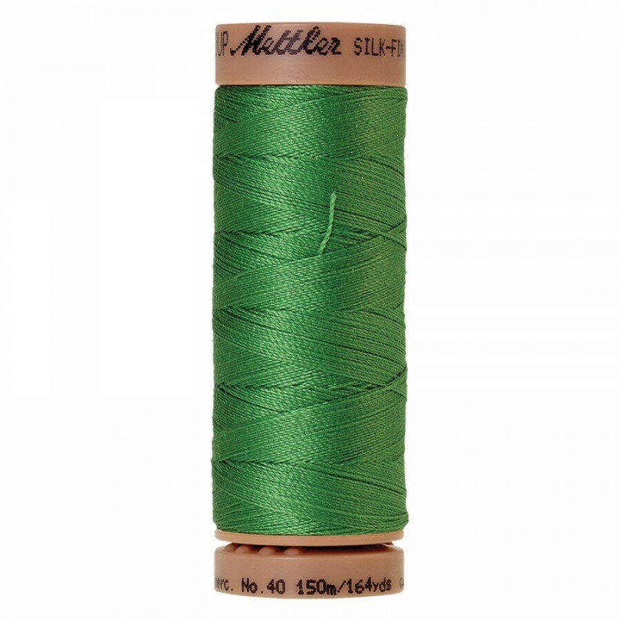 Нить для машинного квилтинга SILK-FINISH COTTON 40, 150 м 1314 Vibrant Green