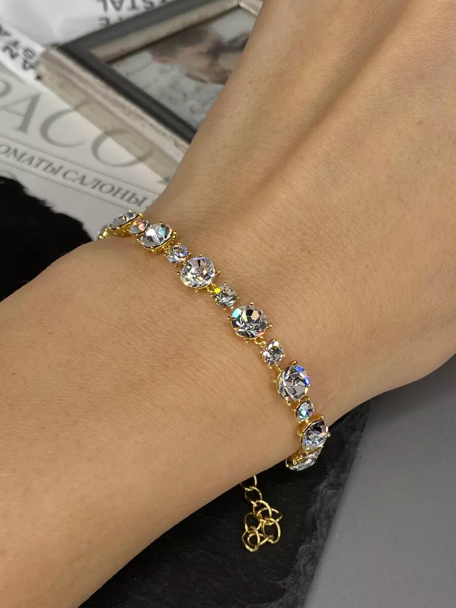 Браслет-цепочка Amante crystal, стразы