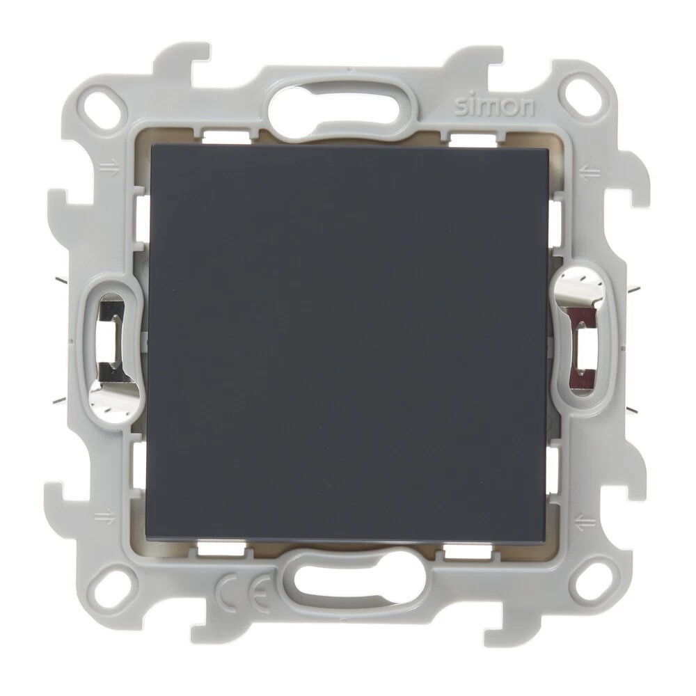 Выключатель Simon 24 Harmonie одноклавишный встраиваемый графит (2420101-038)