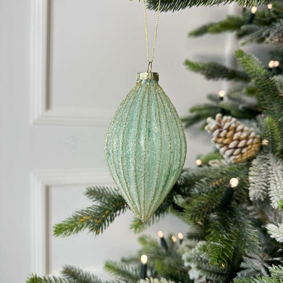 Елочная игрушка Лавка Чудес "Небесная Бирюза", стекло, 13 см