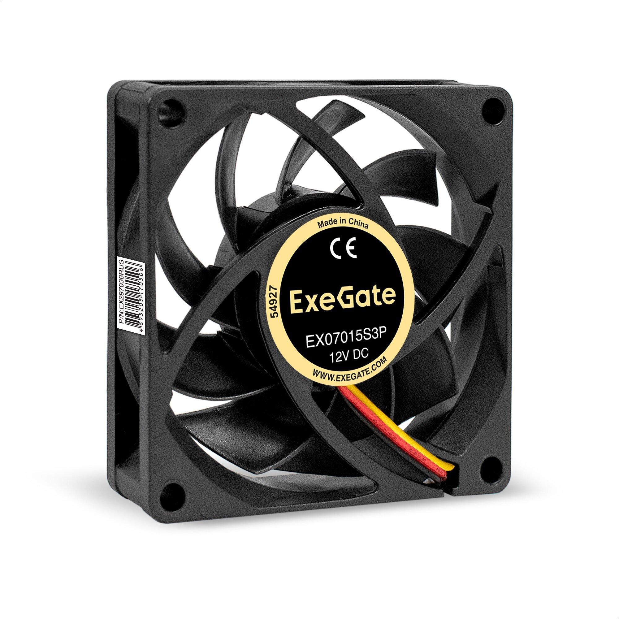 Вентилятор ExeGate EX07015S3P черный 70мм 3000rpm 27db 3-pin